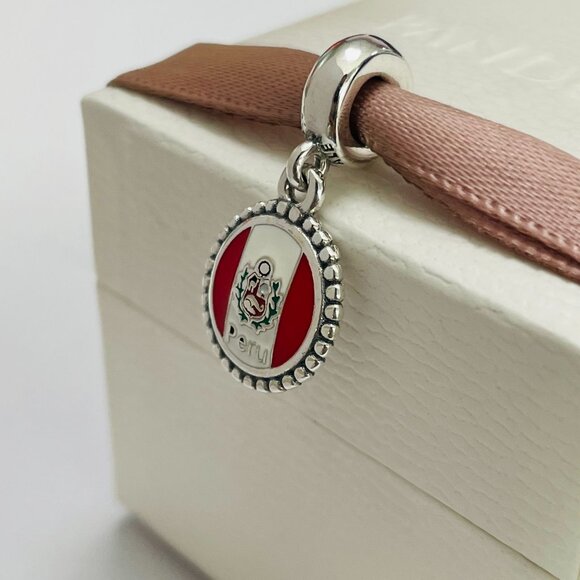Pandora | Jewelry | Pandora Peru Flag Exclusive Charm Pendant | Poshmark